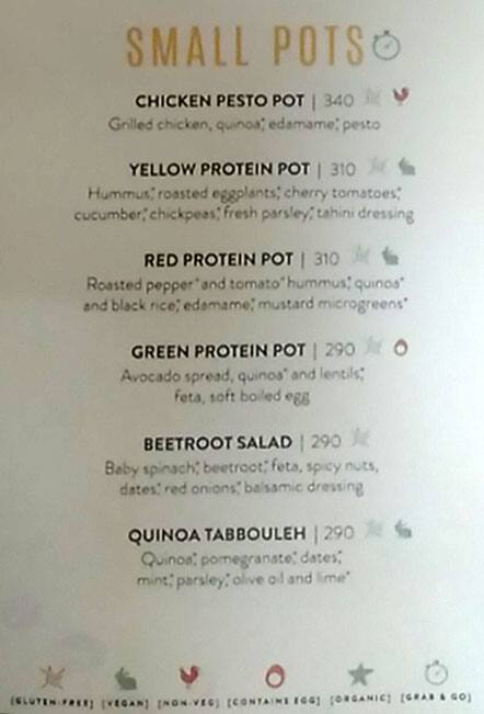 Menu at Kitchen Garden Colaba, Mumbai