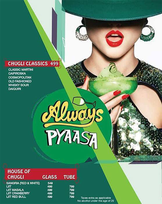 Menu at Chugli, Panchkula