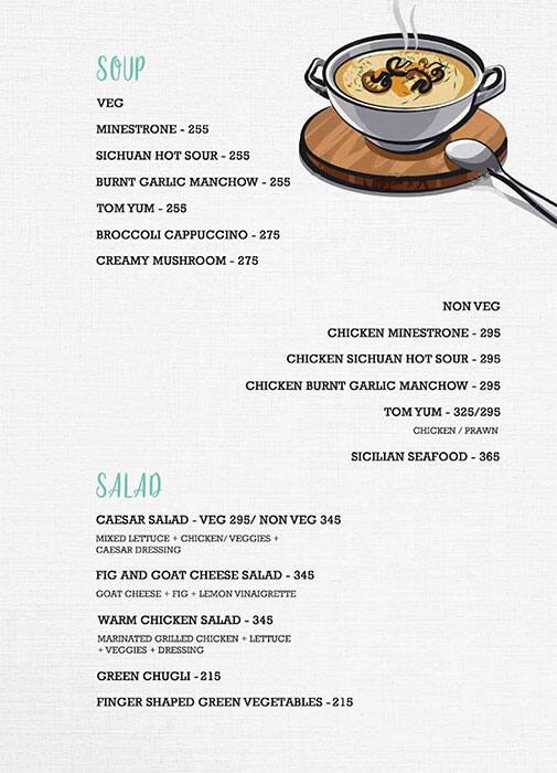 Menu at Chugli, Panchkula