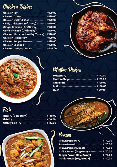 Menu of Bujji Andhra Mess, T. Nagar, Chennai