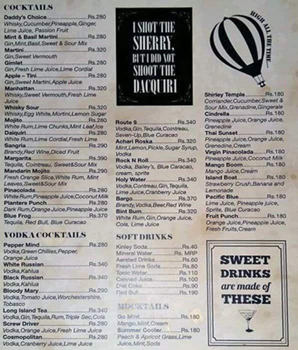 1522 - The Pub Menu, Menu for 1522 - The Pub, Malleshwaram, Bangalore ...