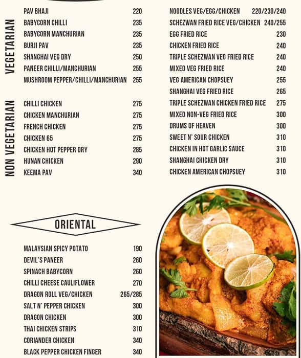 Menu at 1522, Bengaluru, Raja Building