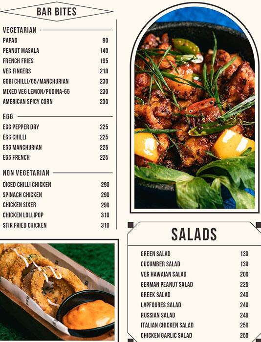 Menu at 1522, Bengaluru, Raja Building