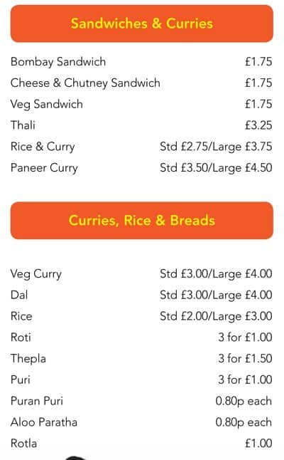 Menu at Natraj Sweets & Savouries desserts, London, 465 Alexandra Ave