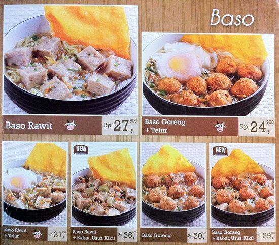 Menu at Mister Baso restaurant, South Tangerang, 15417 Tangerang