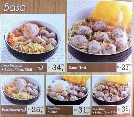 Menu at Mister Baso restaurant, South Tangerang, 15417 Tangerang