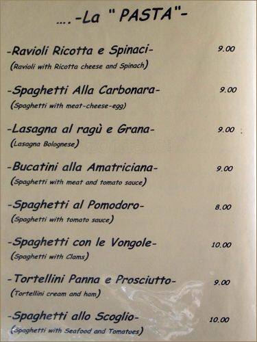 Menu at Mimì e Cocò pub & bar, Rome, Via del Governo Vecchio
