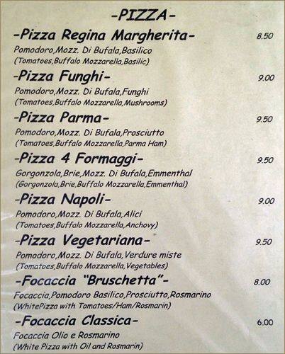 Menu at Mimì e Cocò pub & bar, Rome, Via del Governo Vecchio