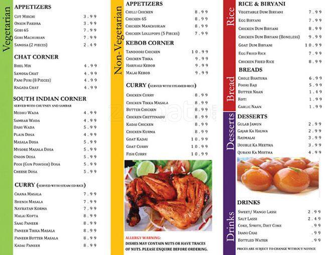 Menu at Biryani Express restaurant, Pearland, Broadway St U