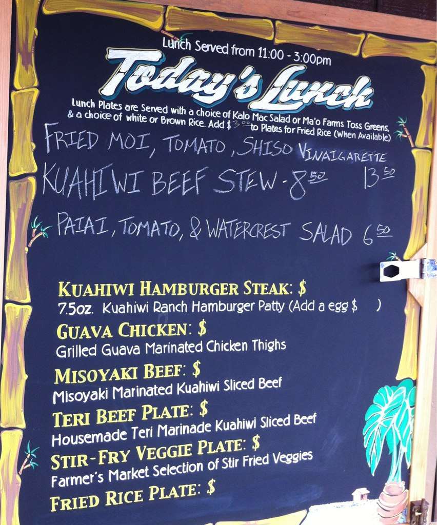 Menu at Heeia Kea Pier General Store & Deli restaurant, Kaneohe