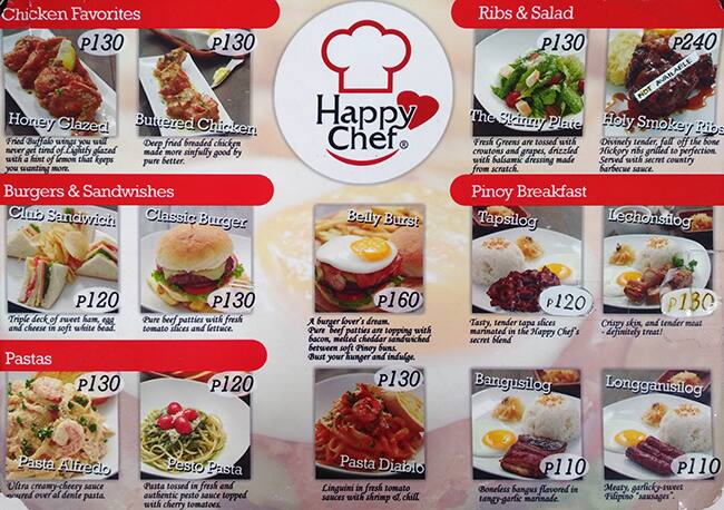 Menu at The Happy Bakery, Quezon City, G/F
