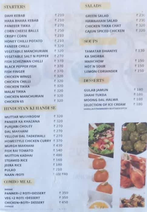 Menu of Tangelo - Citrus Classic, Hoshangabad Road, Bhopal