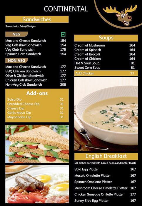 Menu at Mexican Moose, Hyderabad