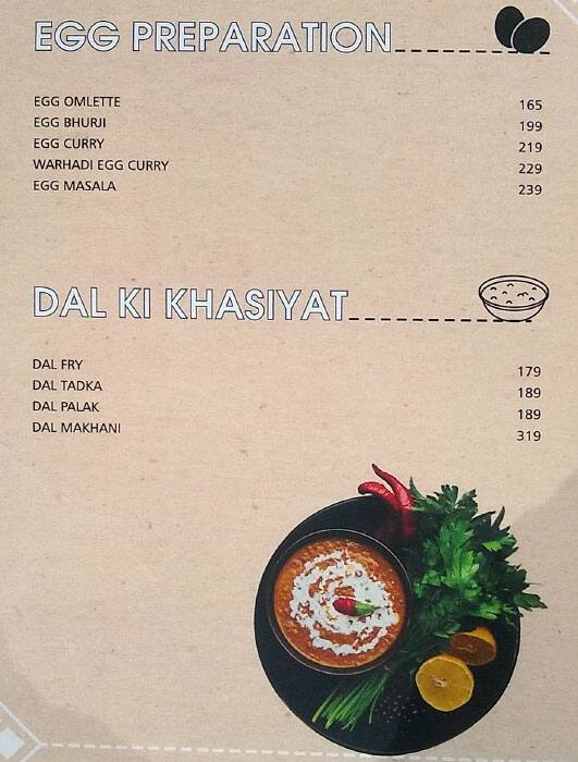 Menu at Hotel S4G, Pune