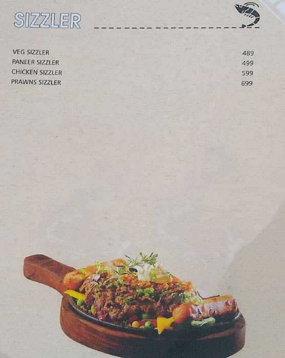 Menu at Hotel S4G, Pune