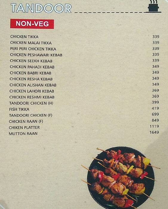 Menu at Hotel S4G, Pune