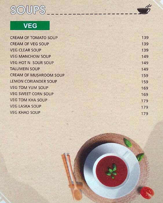 Menu at Hotel S4G, Pune