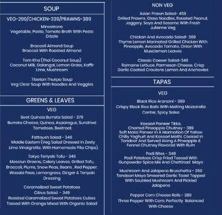 Menu of Romeo Lane, Subhash Nagar, Meerut