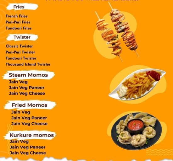 Menu of Snack Street, Near Andheri East Station, Mumbai