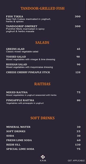 Menu at Nandhini Deluxe Andhra Restaurant, Bengaluru, 01