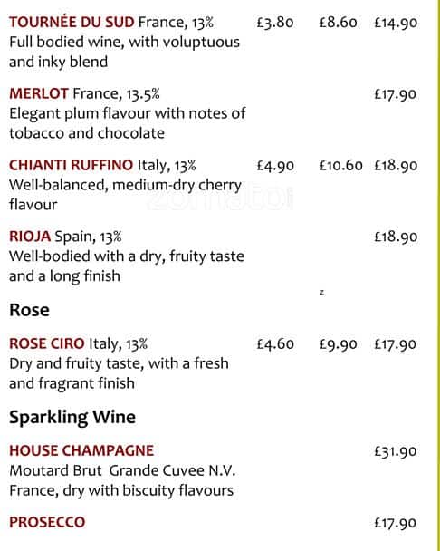 Menu at The Stockpot restaurant, London, 273 King's Rd