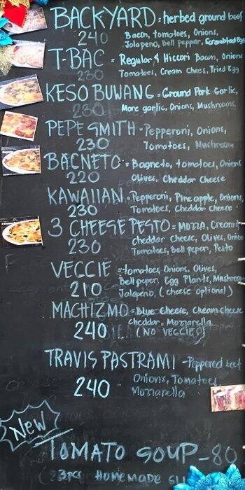 Carta del restaurante The Backyard Reservoir, Ciudad Quezon