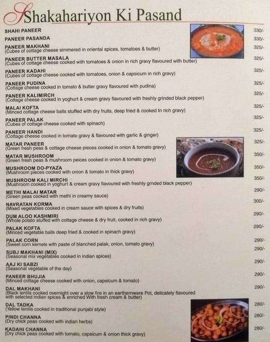 Menu at Tarang Restaurant & Bar - Mahalakshmi Palace Hotel, Faridabad, 68