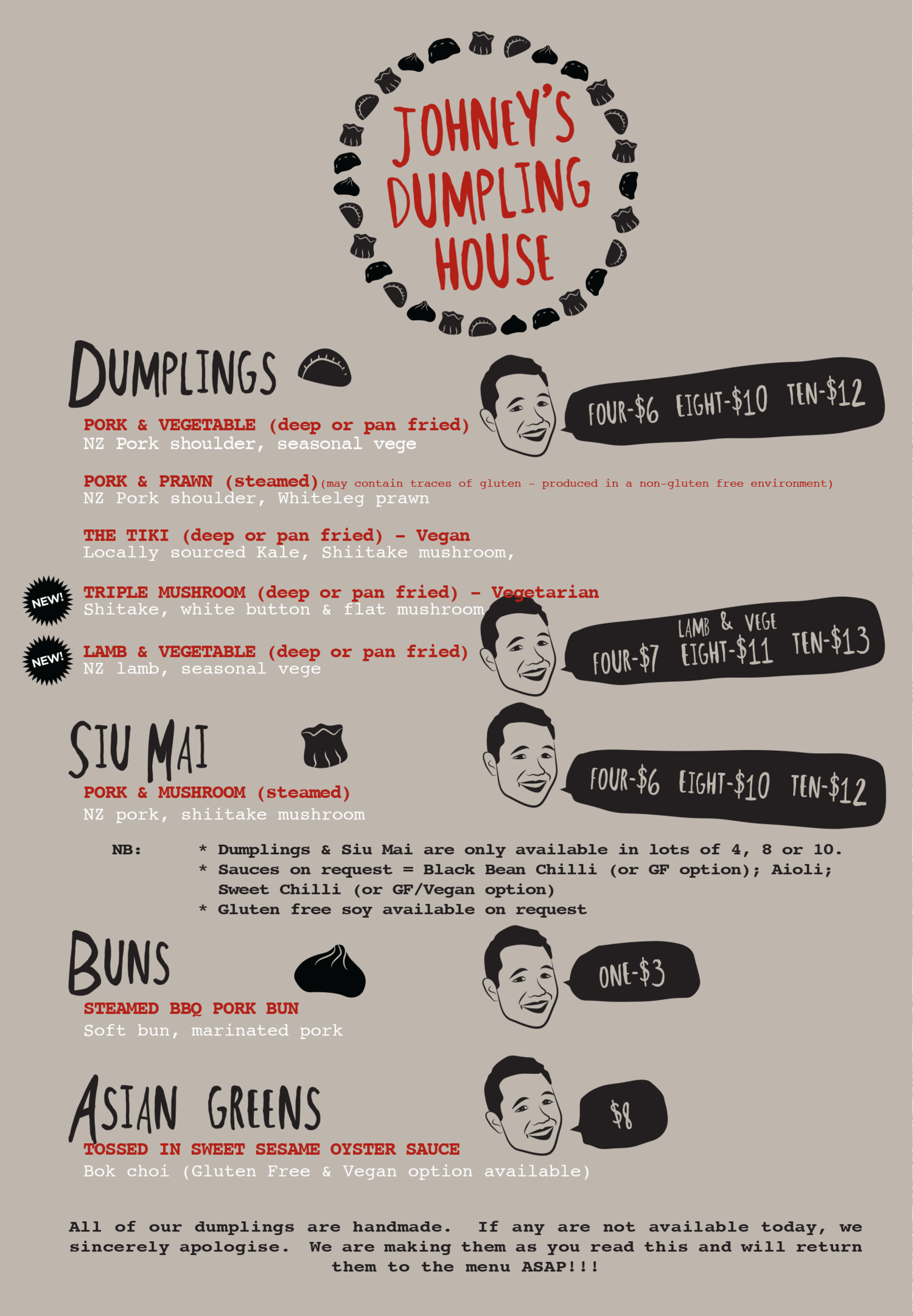 Menu at The Rising Tide restaurant, Tauranga