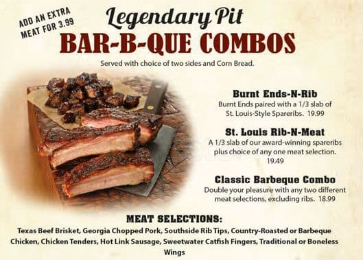 Menu at Famous Dave's BBQ, Tualatin