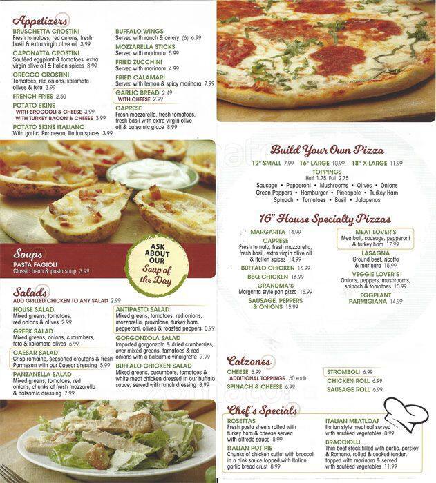 Village Pizza & Pasta Menu at Katina Woods blog