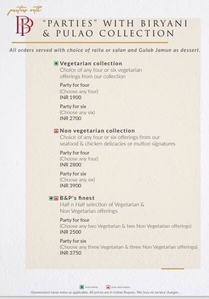 Menu at Sheraton New Delhi- Flavours, New Delhi