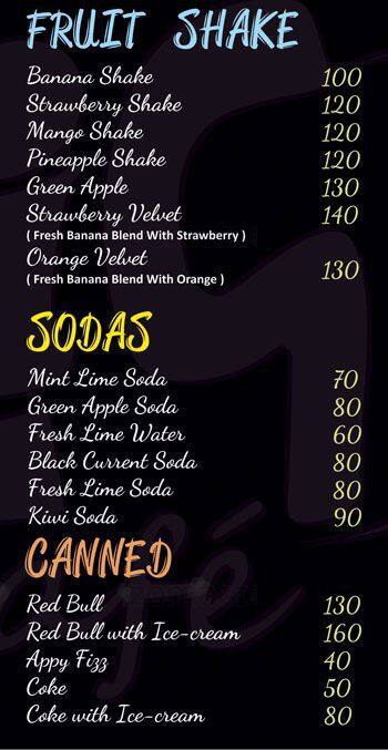 Menu at LIG Cafe, Indore, G-1