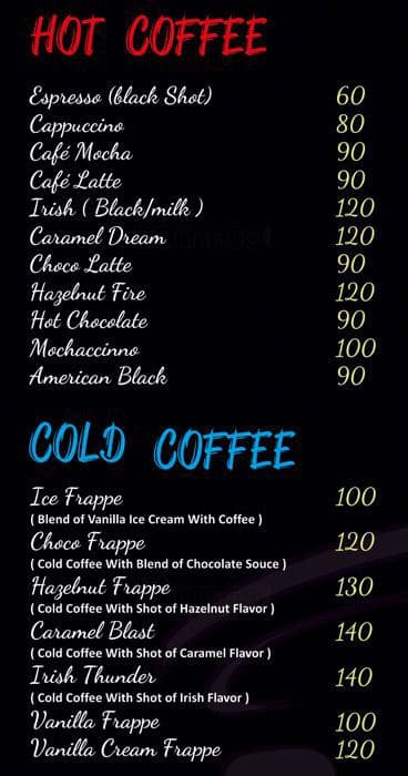 Menu at LIG Cafe, Indore, G-1