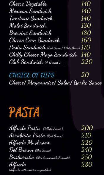 Menu at LIG Cafe, Indore, G-1