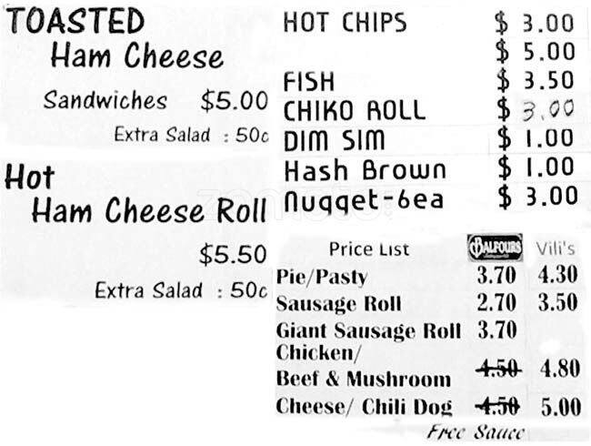 Menu at Royal Park Bakery & Takeaway, Royal Park