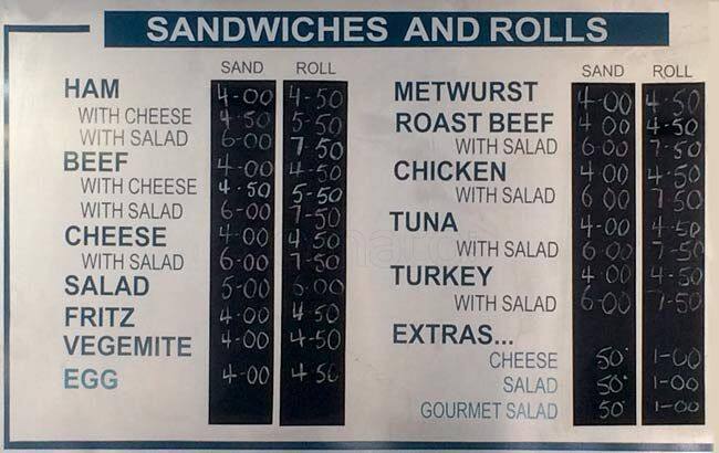 Menu at Royal Park Bakery & Takeaway, Royal Park