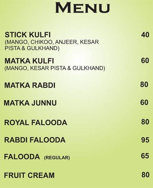 Kulfi Zone Menu, Menu for Kulfi Zone, Akkarai, Chennai - Zomato