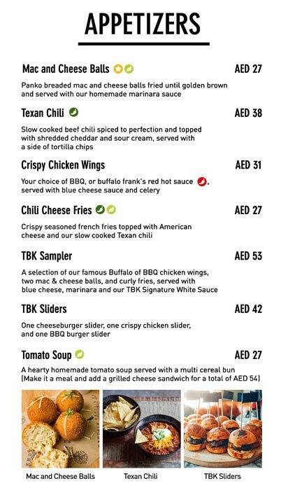 Menu at Boutique kitchen cafe, Dubai