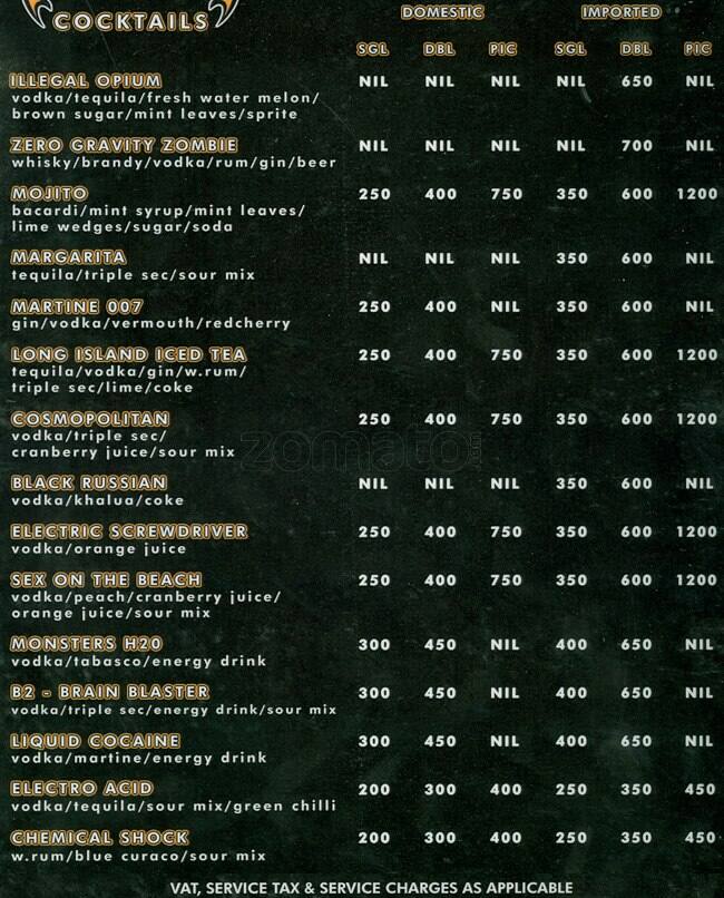 Opium Menu, Menu for Opium, Koyambedu, Chennai - Zomato