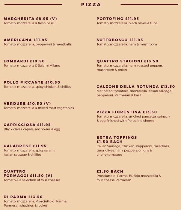 Menu at Rotunda Bar and Diner, Glasgow, 28 Tunnel St