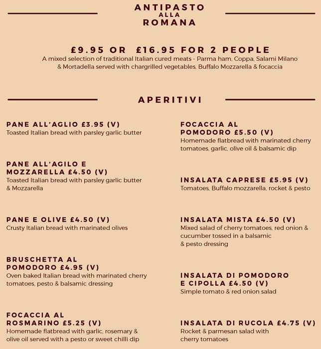 Menu at La Rotunda pub & bar, Glasgow, 28 Tunnel St