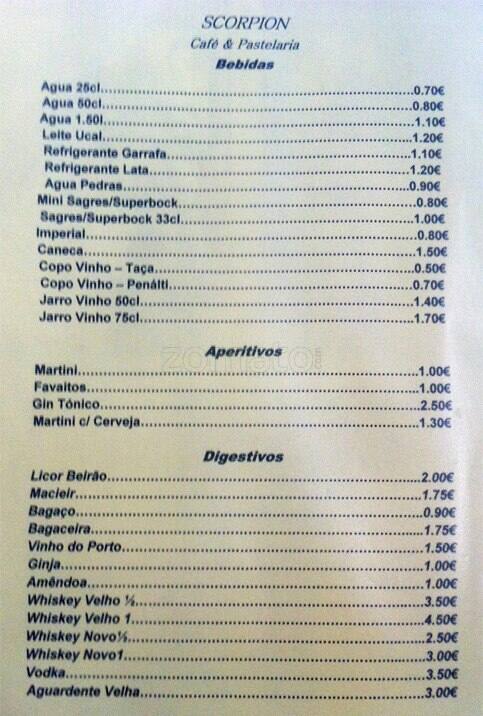 Scorpion Menu, Menu de Scorpion, Venda Nova, Lisboa - Zomato Portugal