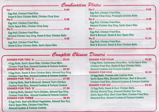 Menu at Country Place Chinese Restaurant, Ottawa