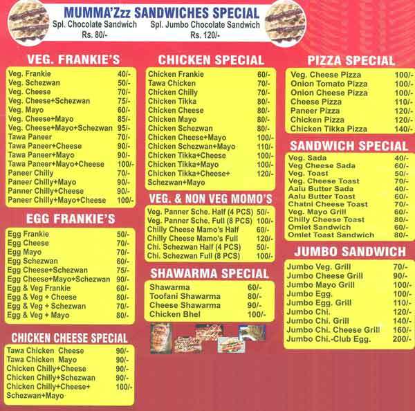 Mummazzz Kitchen Menu, Menu for Mummazzz Kitchen, Upvan, Thane West ...