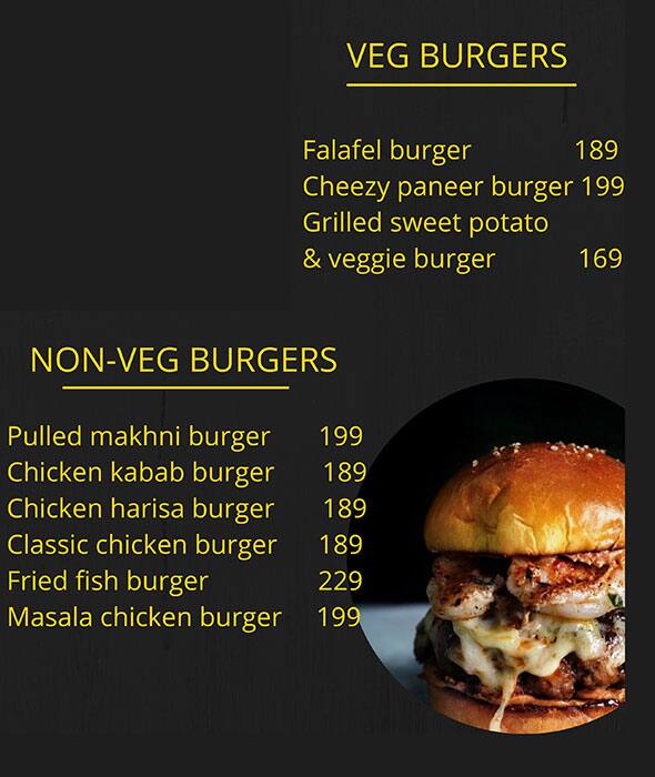 Menu of Burger Nation, NIBM Road, Pune