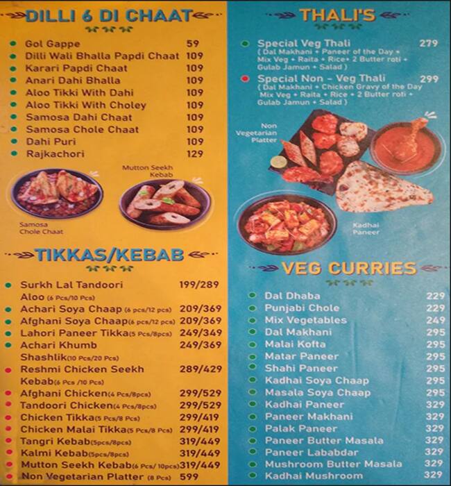 Menu of B. M. Catering, Malleshwaram, Bangalore