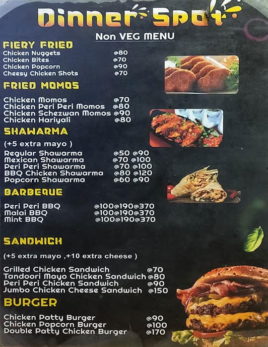 Menu of Dinner Spot, Pallavaram, Chennai