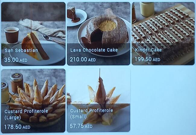 Menu of Lava Cake, Jumeirah 3, Dubai