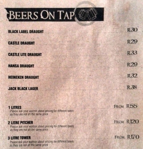 Speisekarte von Jolly Cool restaurant, Johannesburg