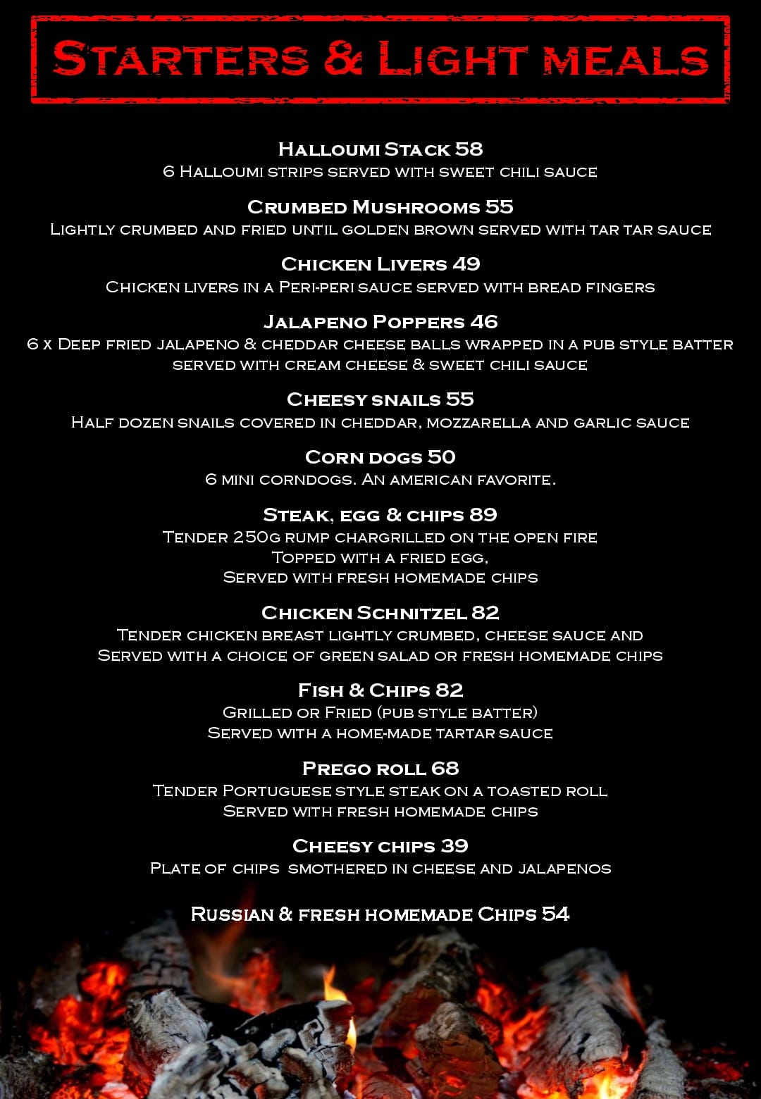 Speisekarte von The Dance Palace Restaurant - Studio 334, Roodepoort